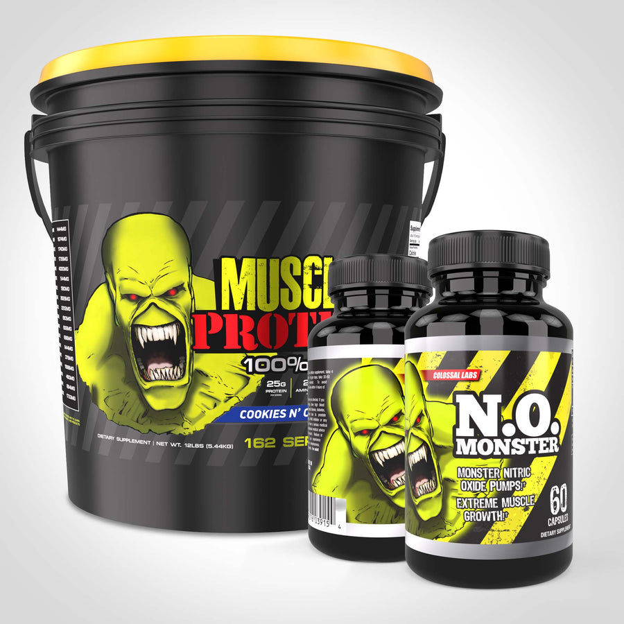 Muscle Protein & N.O. Monster Combo Stack | Goliath Labs